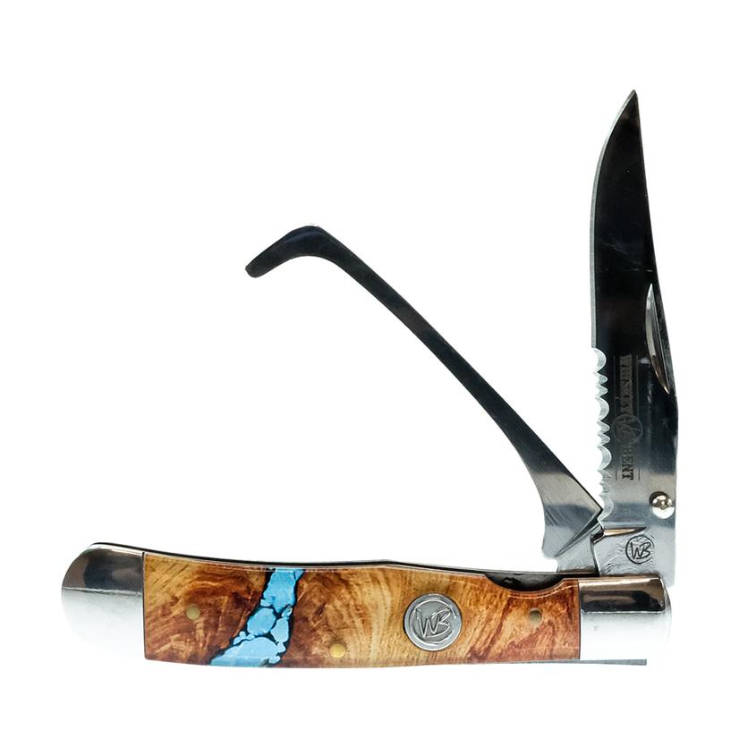 Turquoise River Hoof Pick Knife by Whiskey Bent Knives
