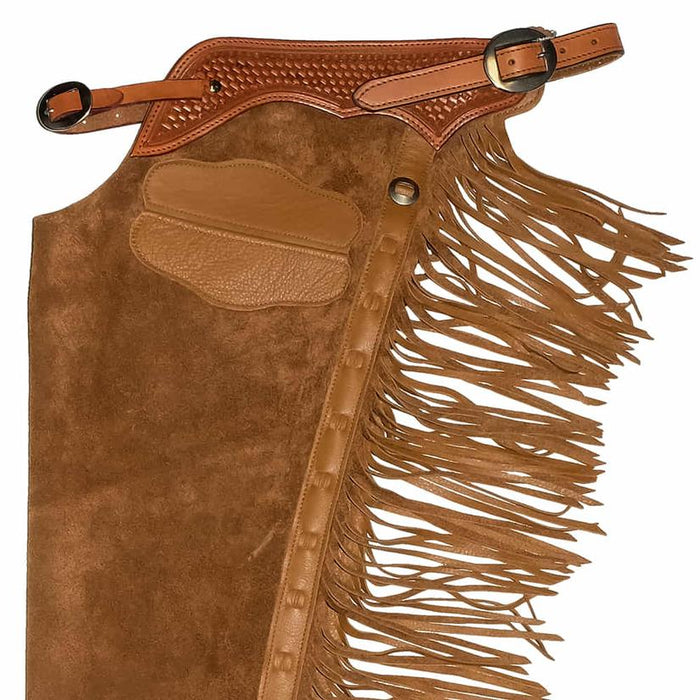 Exclusive Basket Weave Border Versatility Chaps with Buckle Closure and ...