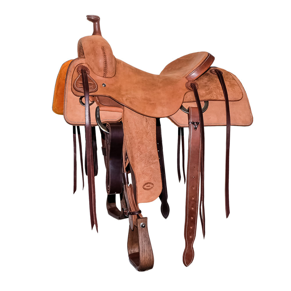 Full Natural Rough Out Ranch Cutter Saddle by STT
