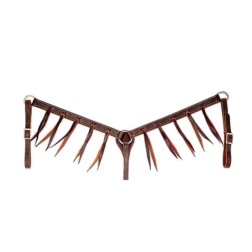 Breast Collar Chocolate Harness With Latigo Strings by Partrade Cowboy Tack